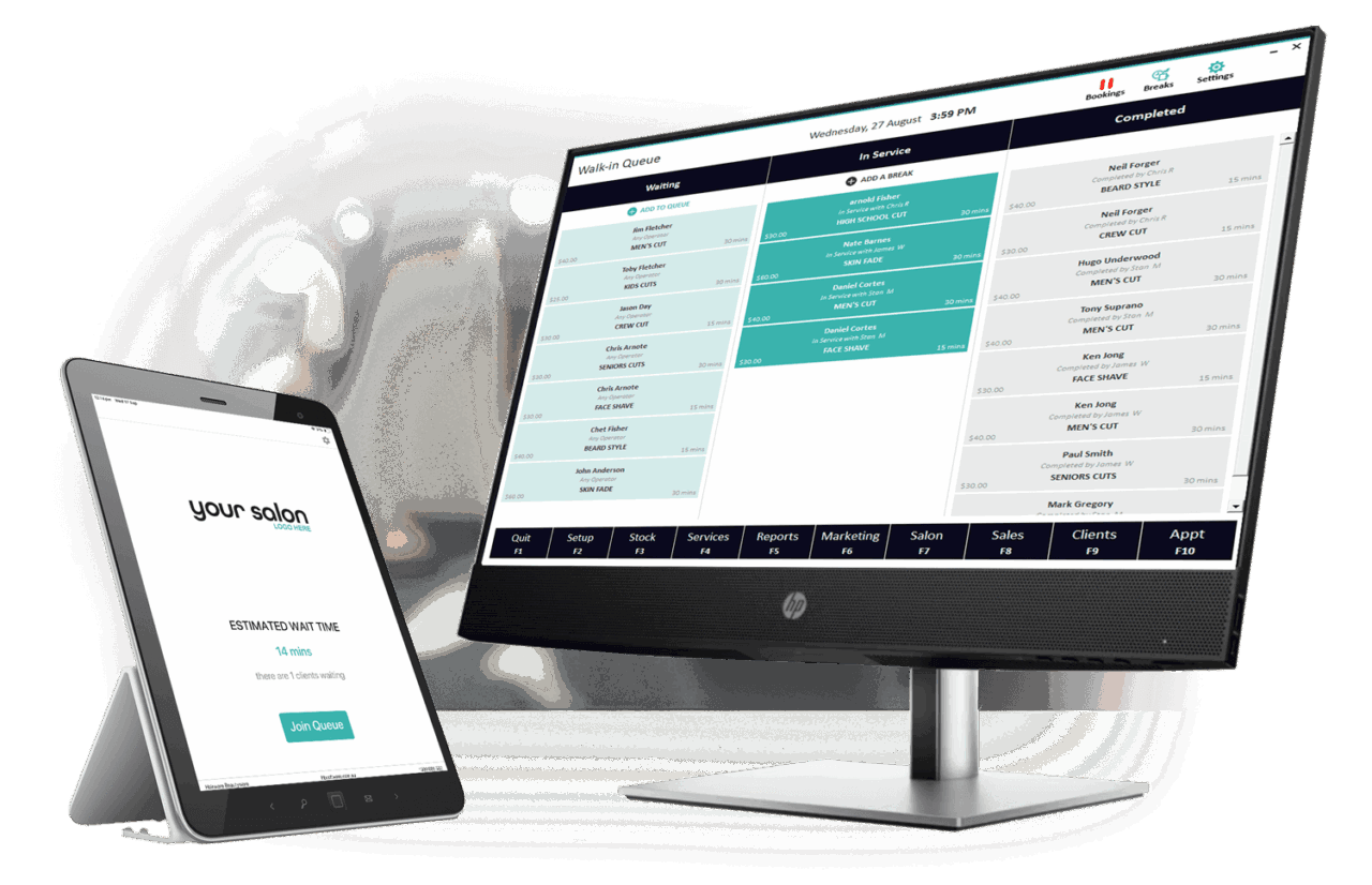 HB Queue - Hairware Beautyware Salon Software